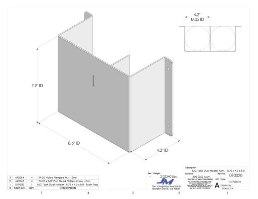 MC Tank (Acetylene) Dual Holder SKU: 010020 – PlumbingVans.com