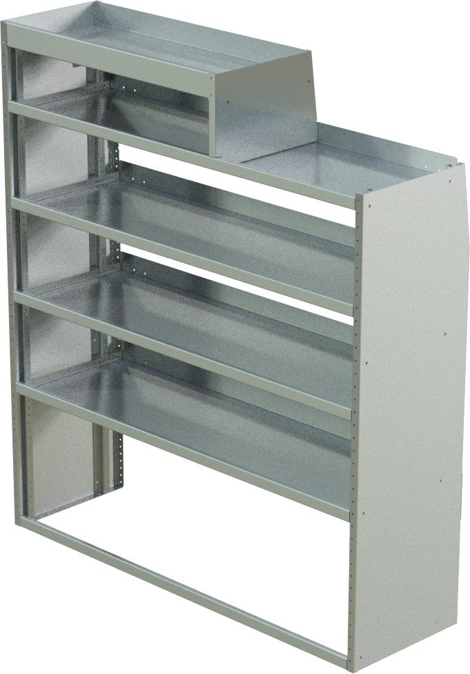 ProMaster Tapered Shelving Unit, RH Notched, 18″D x 57″H x 58″L ...