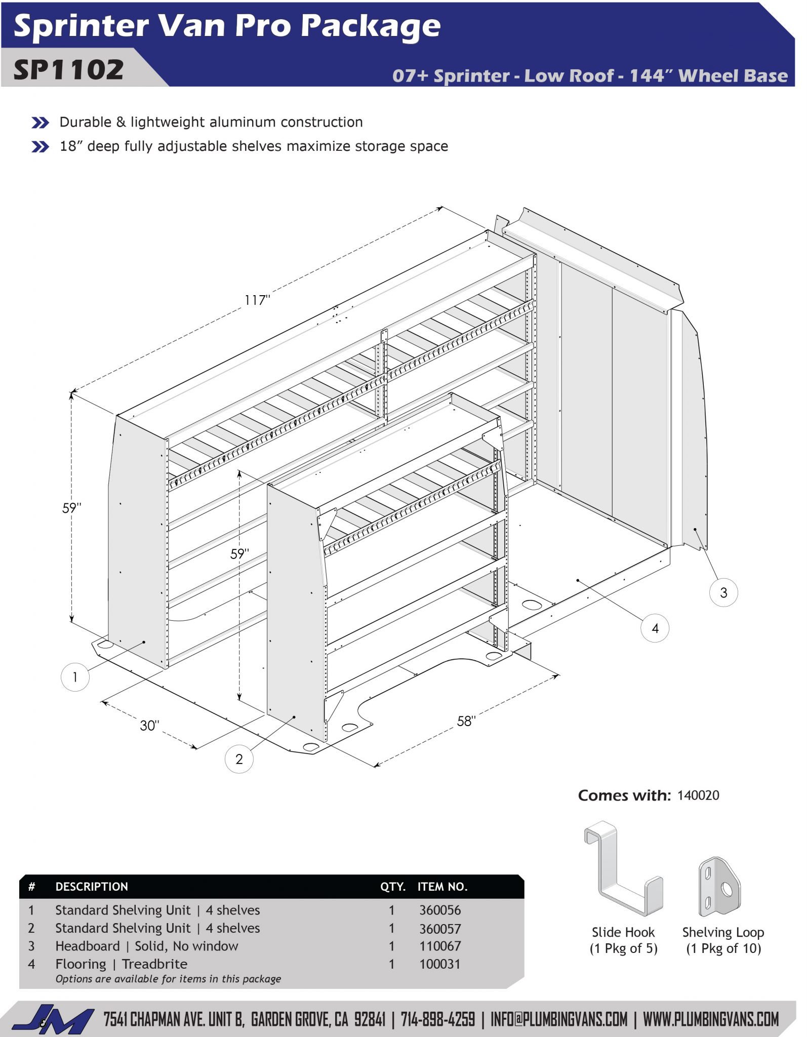 Sprinter Low-Roof 144WB Pro Package – PlumbingVans.com